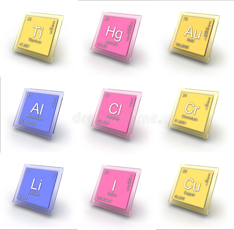 Chemical elements stock illustration. Illustration of blue - 40725253
