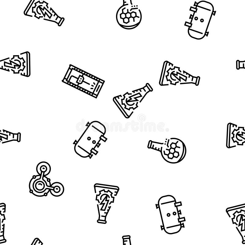 Chemical Engineer Research Vector Seamless Pattern Stock Illustration ...