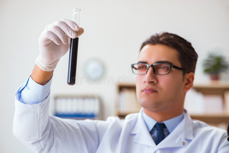 The Chemical Engineer Working on Oil Samples in Lab Stock Image - Image ...