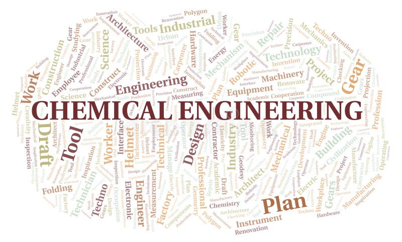 Chemical Engineering Typography Word Cloud Create with the Text only ...