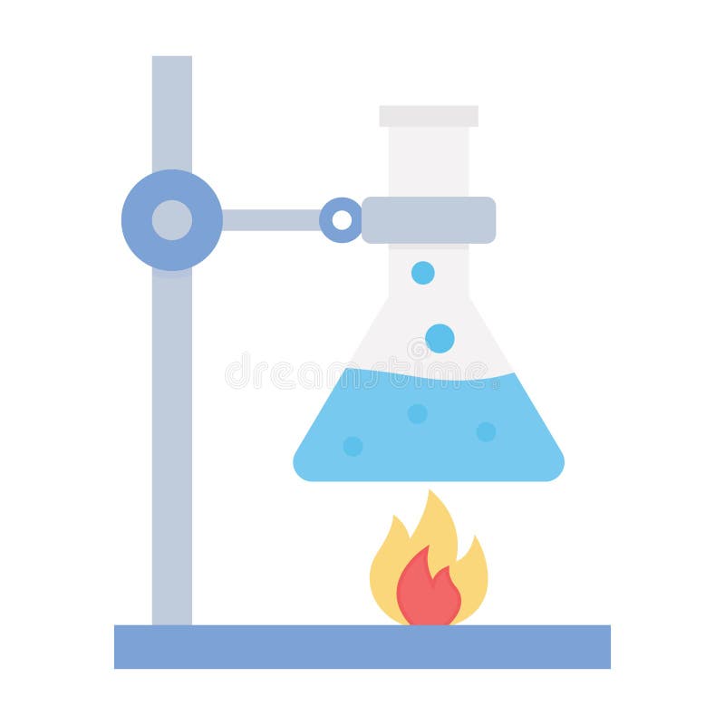 Chemical Experiment Flat Vector Icon Which Can Easily Modify or Edit ...