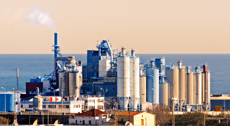 Chemical factory stock image. Image of chimney, tank - 29137109