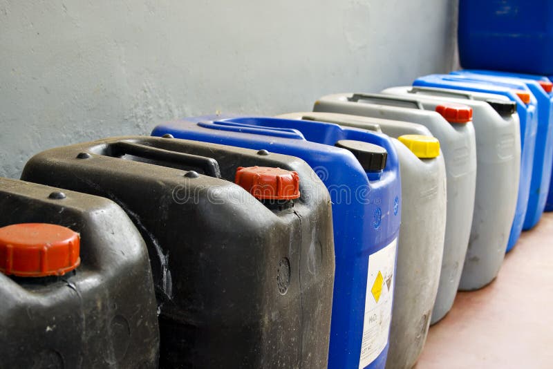 Chemical Filled Cans stock image. Image of threat, dump - 10416315