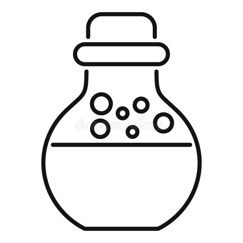 Chemical Flask Bubbling Experiment Icon Showing Chemistry Research ... Chemical Flask Bubbling Experiment Icon Showing Chemistry Research ...