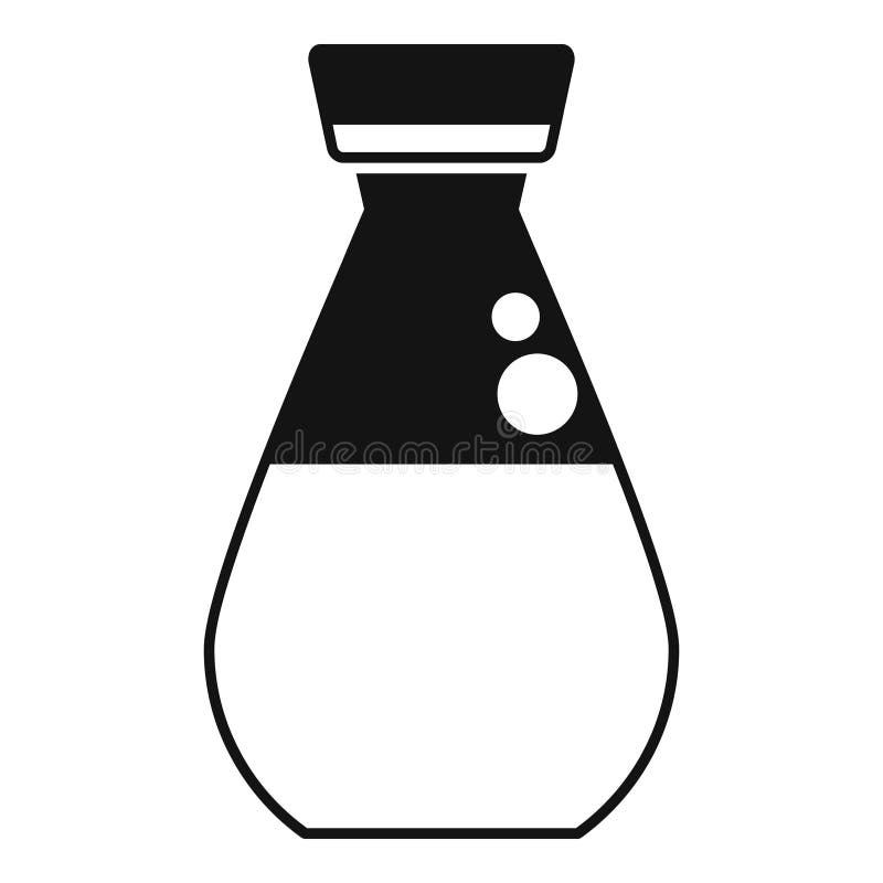 Chemical Flask Containing Bubbling Liquid Icon Stock Vector ...
