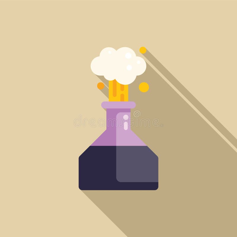 Chemical Flask Exploding with Smoke Coming Out Stock Illustration ...