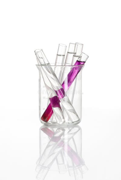 Chemical Flask with Group of Test Tubes Inside Stock Image - Image of ...