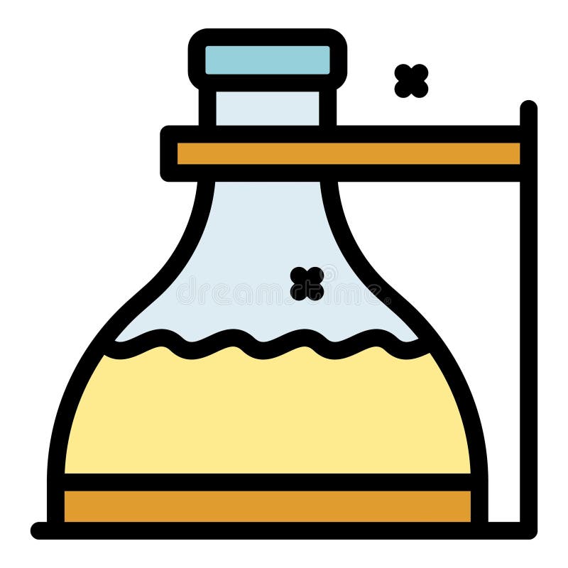 Chemical Flask Icon Vector Flat Stock Illustration - Illustration of ...