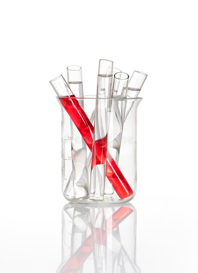 Chemical Flask with a Laboratory Test Tubes Inside Stock Photo - Image ...