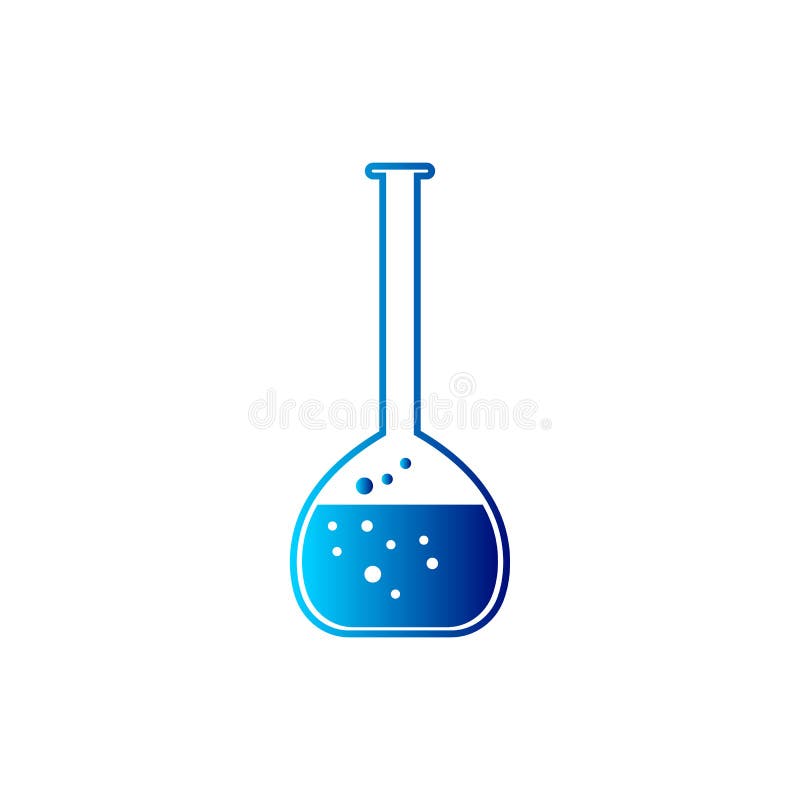 Chemical Flat-bottomed Flask Vector Icon Stock Vector - Illustration of ...