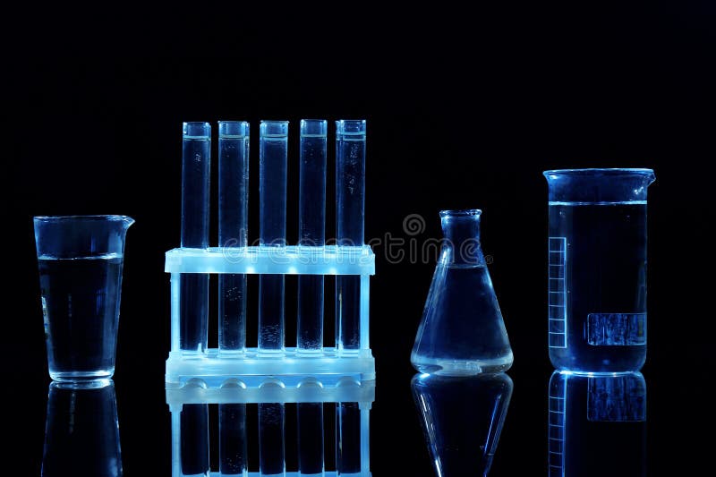Flasks, Test Tubes in Chemical Laboratory Stock Image - Image of beaker ...
