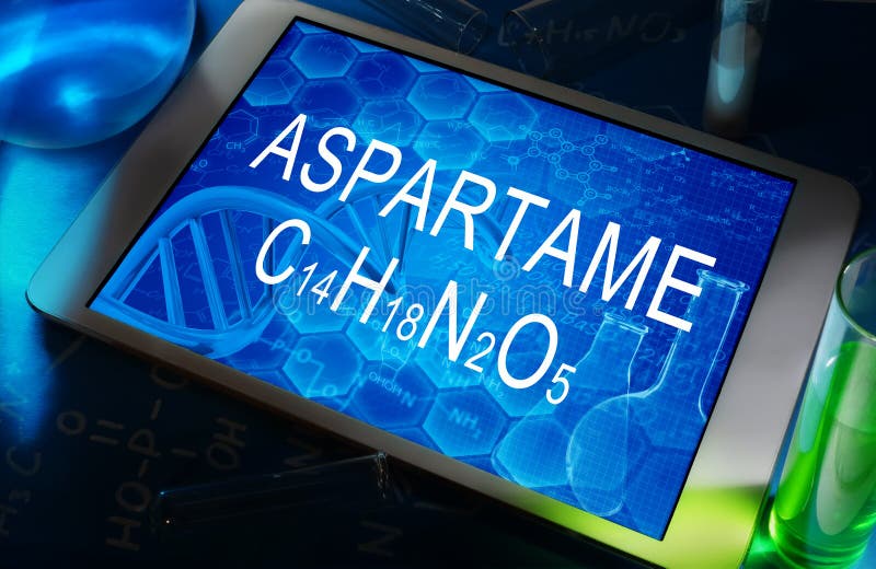 The Chemical Formula of Aspartame Stock Photo - Image of concept ...