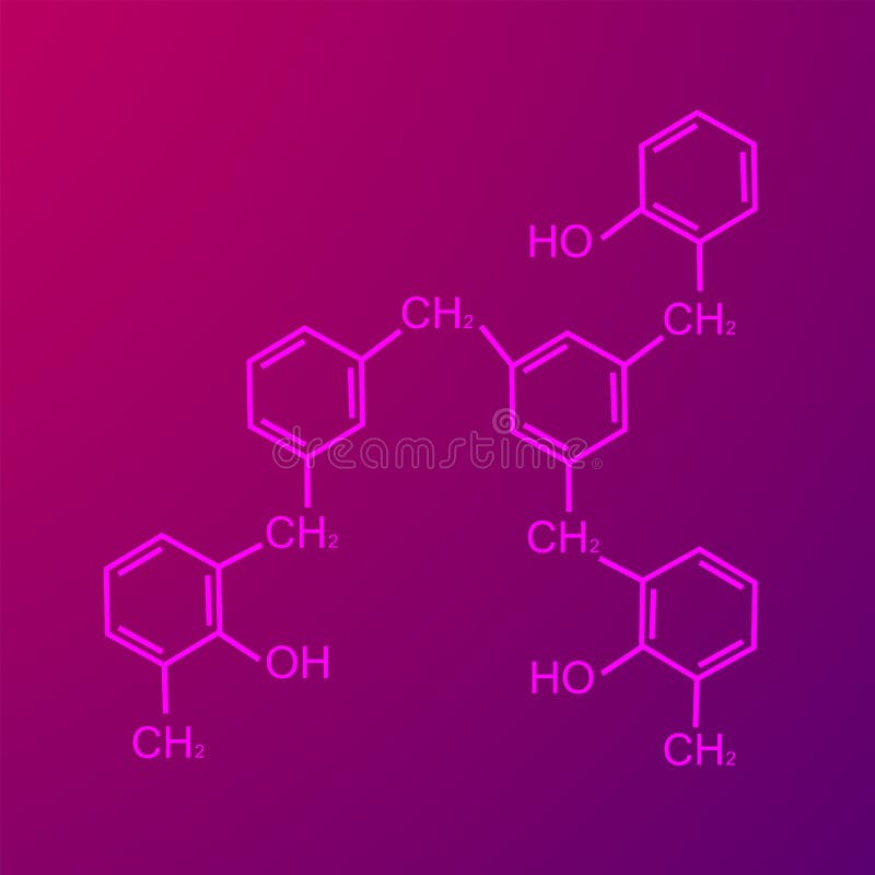 Chemical Formula Consisting of Benzene Rings, Hexagon. Vector ...