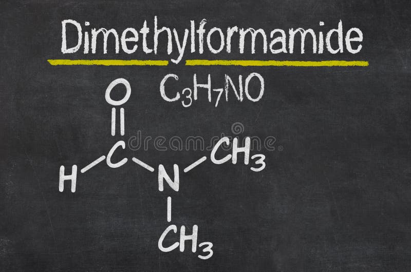 Chemical Formula of Dimethylformamide Stock Illustration - Illustration ...