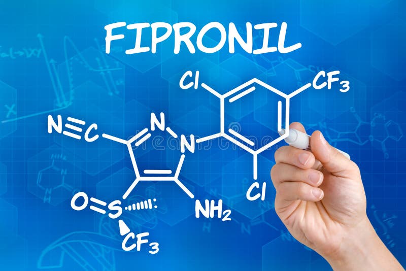 Chemical Formula of Fipronil Stock Illustration - Illustration of pest ...