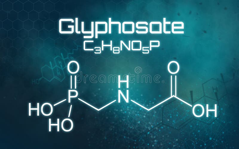 Molecule Glyphosate C3H8NO5P Stock Vector - Illustration of sphere ...
