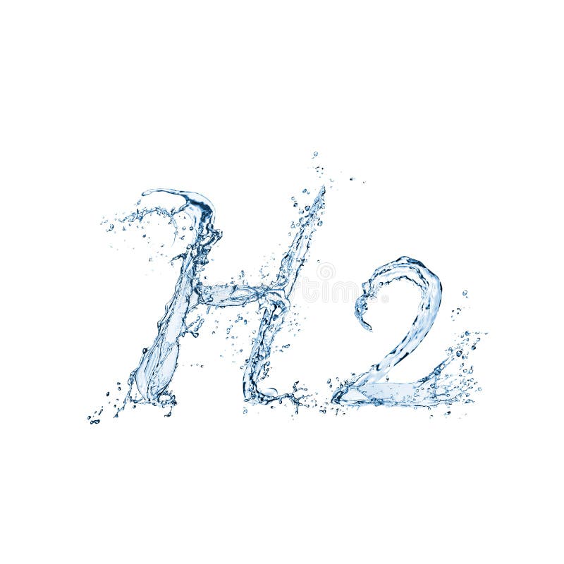 Chemical Formula H2 Made of Water on White Background Stock Image ...