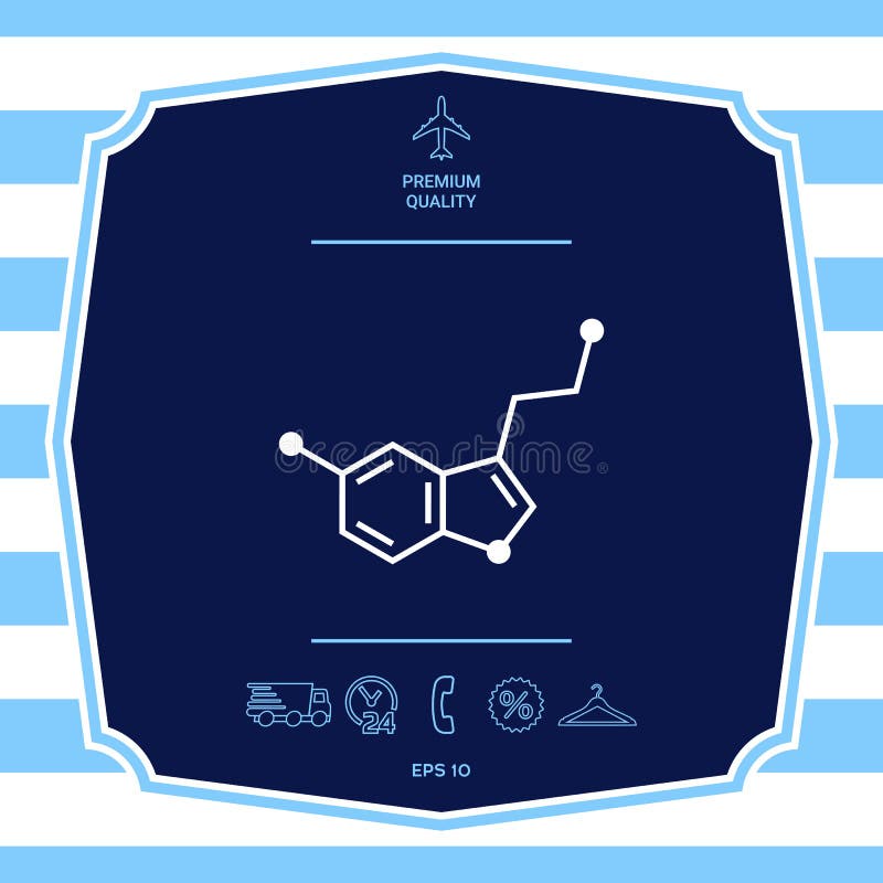 Chemical Formula Icon. Serotonin. Graphic Elements for Your Design ...