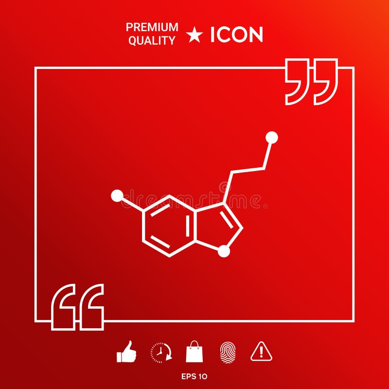Chemical Formula Icon. Serotonin Stock Vector - Illustration of ...