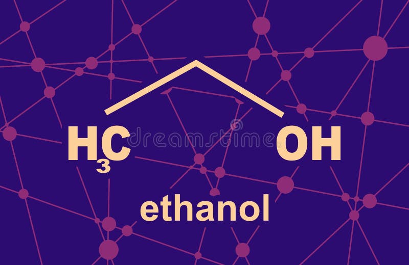 Chemical Formula L of Ethanol Stock Vector - Illustration of compound ...