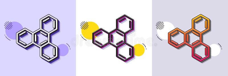 Chemical Formula Line Icon. Chemistry Lab Sign. Analysis. Halftone ...