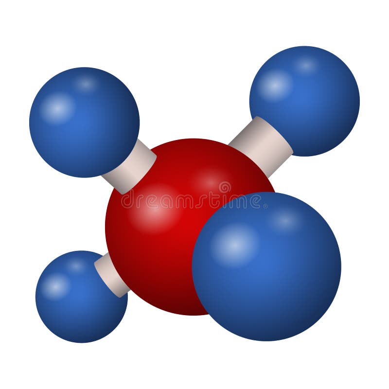 Methane Structural Formula And Molecular Models Stock Illustration ...