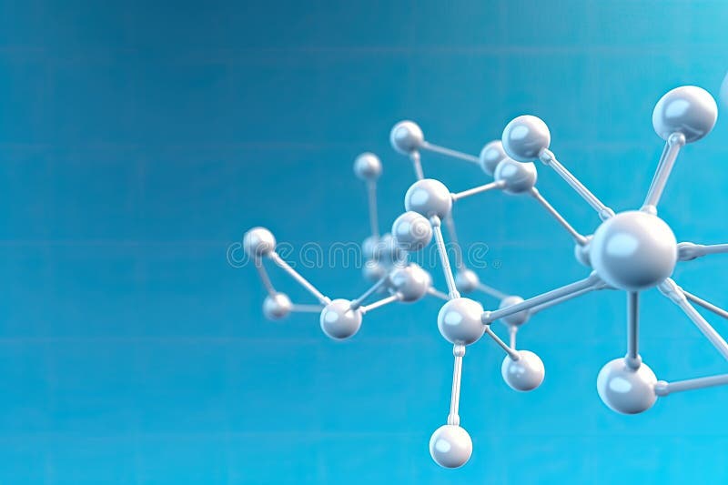 Chemical Formula Molecules on Blue Background , AI Generated Stock ...