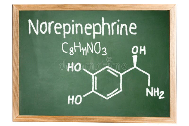 The Chemical Formula of Norepinephrine Stock Image - Image of dark ...