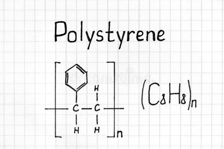 Chemical Formula of Polystyrene. Stock Illustration - Illustration of ...