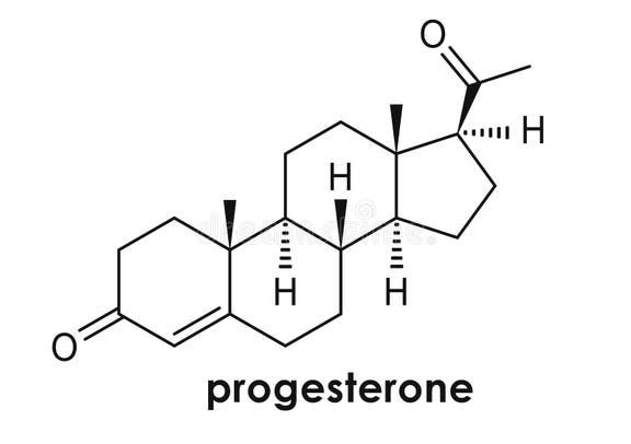 Chemical Formula of Progesterone Hormone, Vector Molecule Structure ...