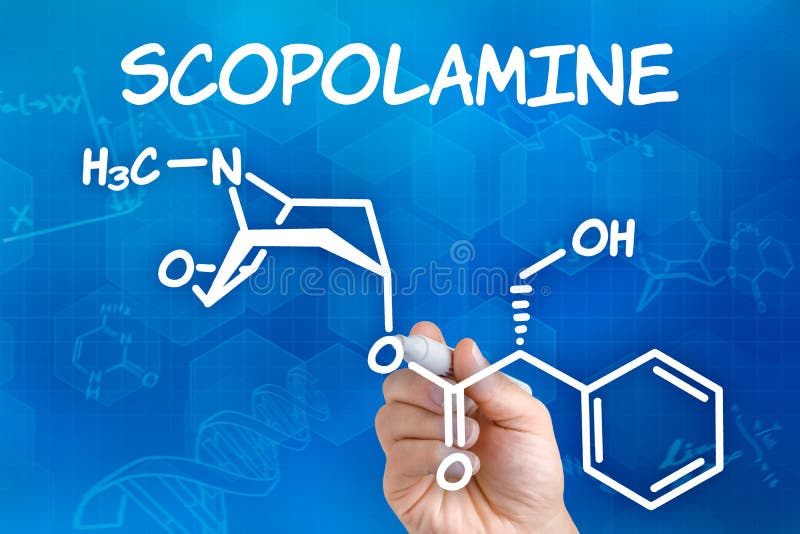 Chemical Formula of Scopolamine Stock Illustration - Illustration of ...