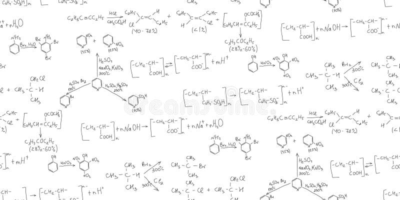 Chemical Formula Seamless Pattern Stock Vector - Illustration of rings ...