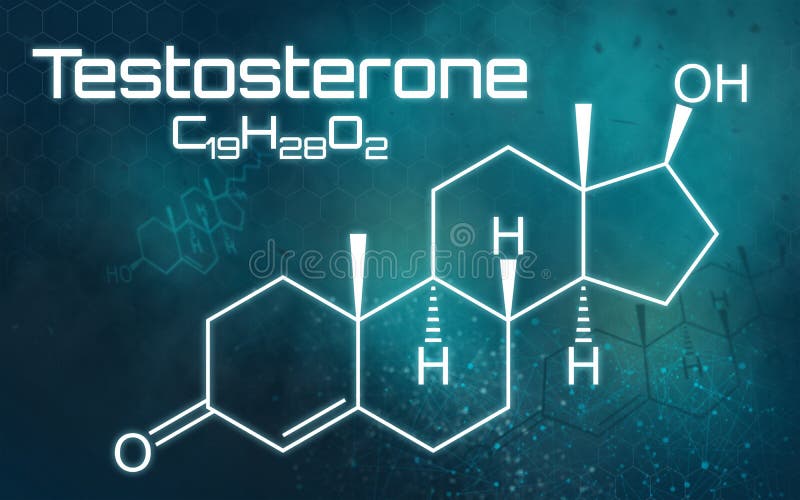 Chemical Formula of Testosterone Stock Illustration - Illustration of ...