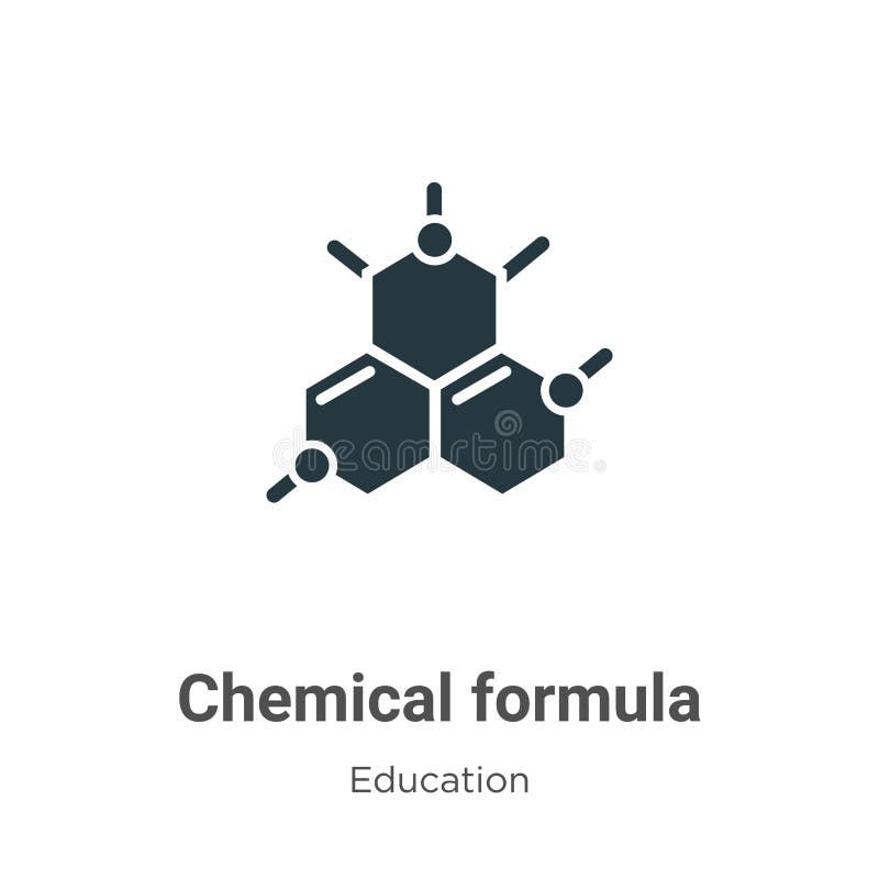 Chemical Formula Vector Icon on White Background. Flat Vector Chemical ...