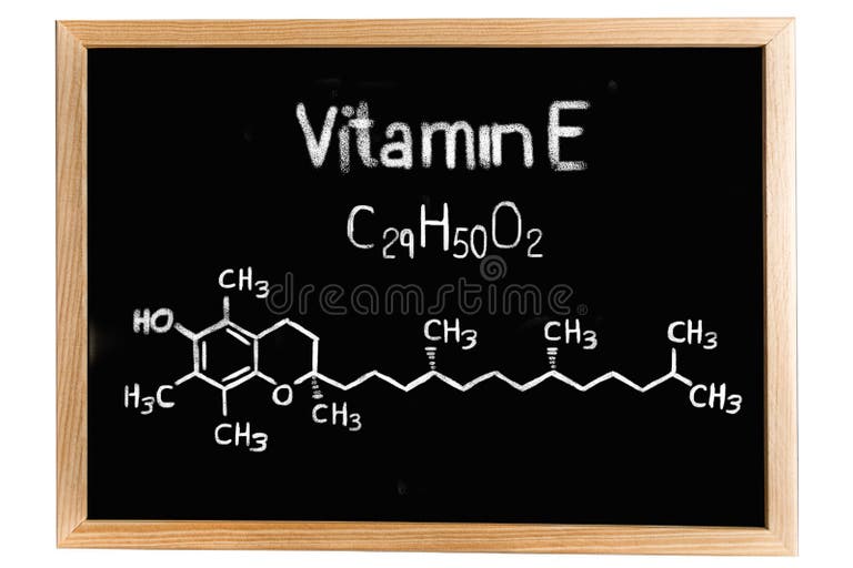 The Chemical Formula of Vitamin E Stock Image - Image of neurological ...