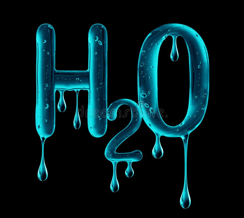 Chemical Formula of Oxygen Made of Viscous Liquid on Black Stock Photo ...