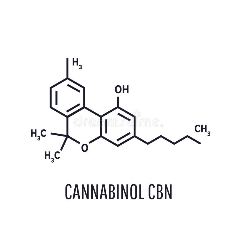 Cannabinol. Structure Of A CBN Molecule. Stock Vector - Illustration of ...