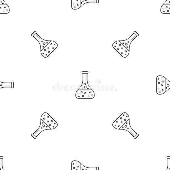 Chemical Full Flask Pattern Seamless Vector Stock Vector - Illustration ...