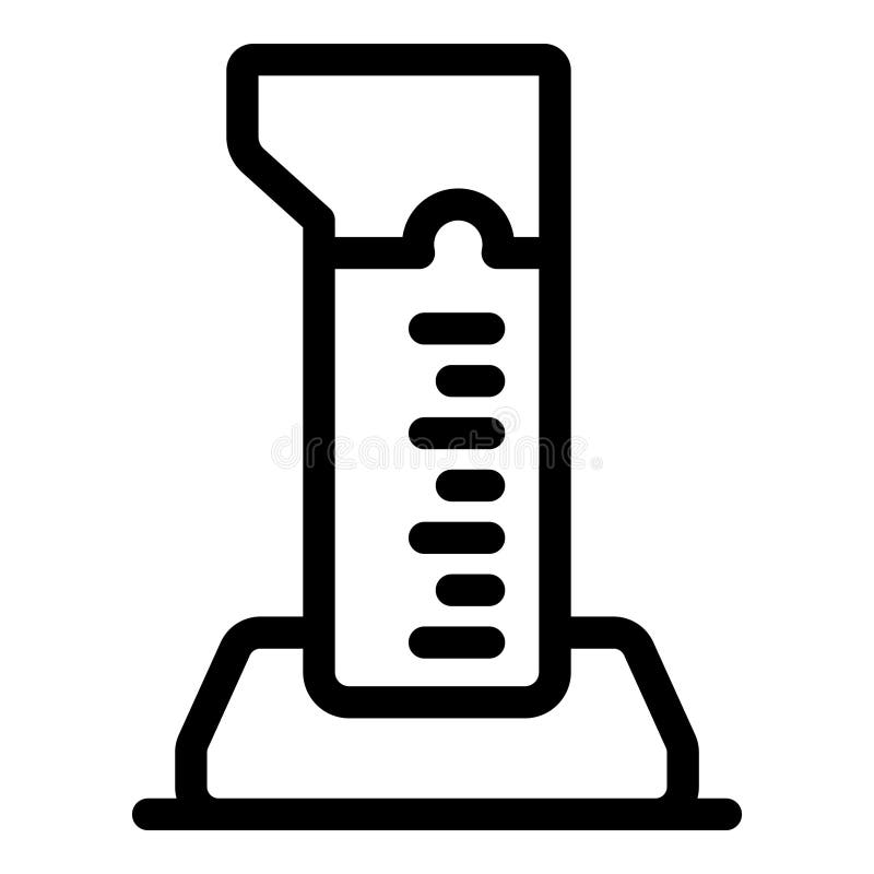 Chemical Graduated Cylinder Standing on Support Icon Stock Vector ...