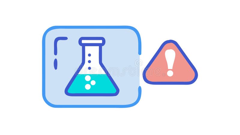 Chemical Hazard Warning Lab Icon, Vector Design Generative AI Stock ...