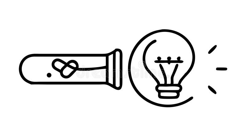 Chemical Idea Lightbulb Icon, for Science and Innovation, Vector Design ...