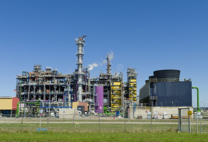 Chemical Installation at Night Stock Photo - Image of equipment ...