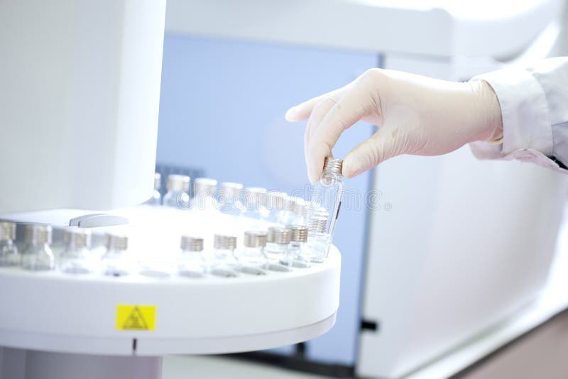 Chemical lab: autosampling stock image. Image of autosampler - 38124499