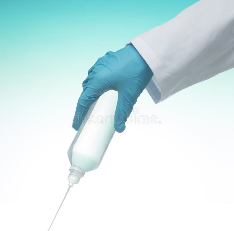 Chemical Lab, Hand with Plastic Bottle Stock Image - Image of worker ...