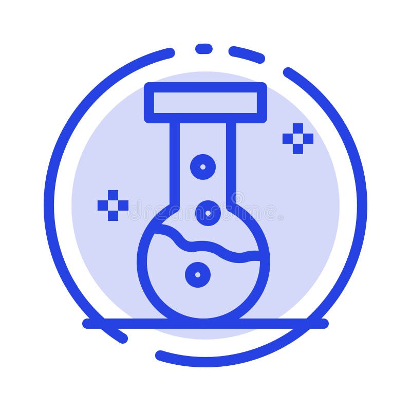 Chemical, Lab, Laboratory Blue Dotted Line Line Icon Stock Vector ...