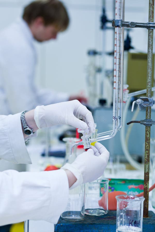 In chemical laboratory stock image. Image of caucasian - 16958399