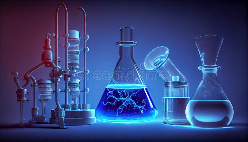 Chemical Laboratory Equipment Stock Illustration - Illustration of ...