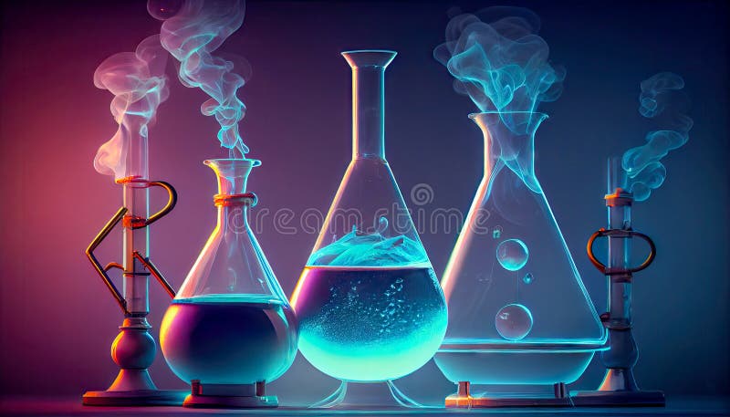 Chemical Laboratory Equipment Stock Illustration - Illustration of ...