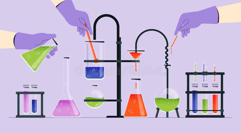 Chemical Laboratory Equipment. Chemist Tools and Reagents, Chemical ...