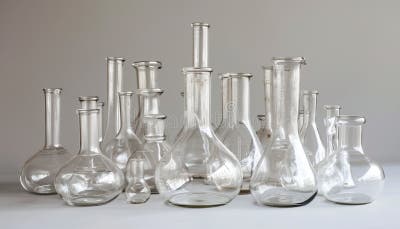 Chemical Laboratory Glassware Volumetric Flasks Stock Illustration ...